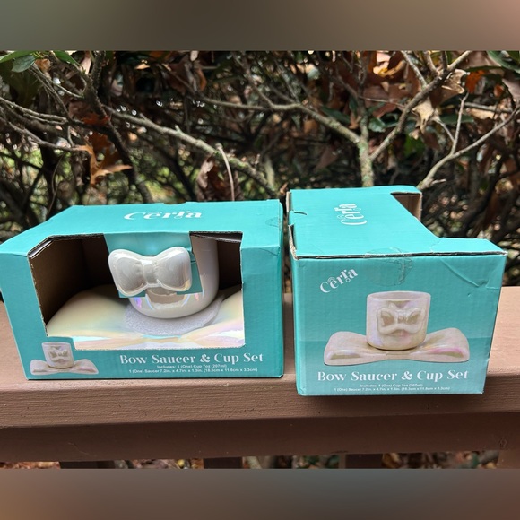 Dining | Cerra Bow Saucer And Cup Set | Poshmark